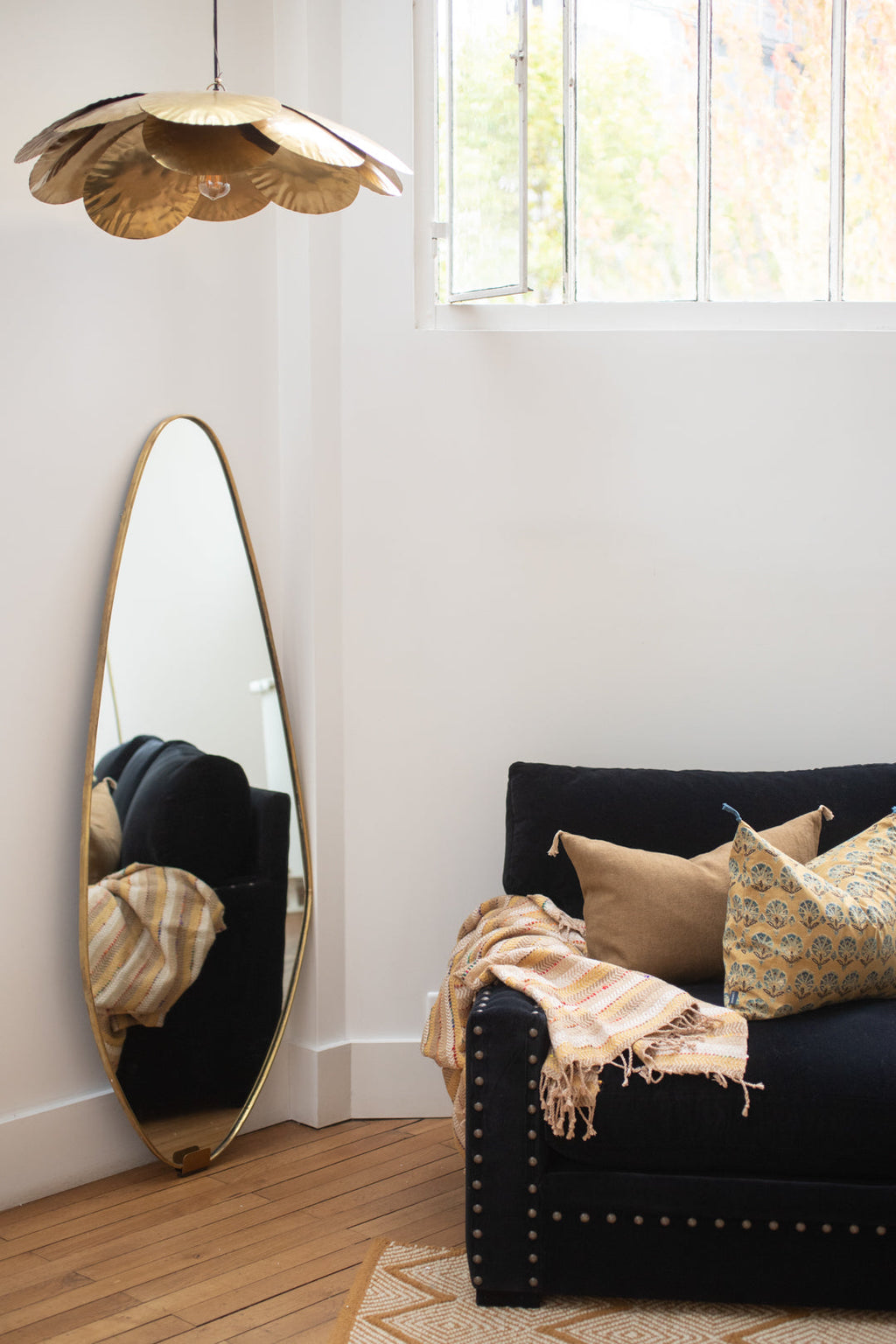 Large Atoll Brass Mirror - Caravan - 160x65cm – Caravane
